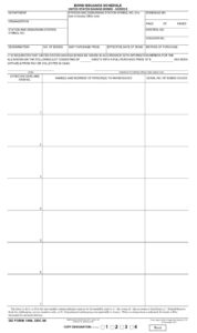 DD Form 1084 – Bond Issuance Schedule, U.S. Savings Bonds – Series E ...