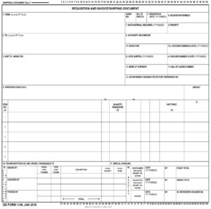 DD Form 1149 – Requisition and Invoice/Shipping Document - DD Forms
