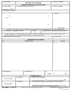 DD Form 117 – Pay Voucher, Military - DD Forms