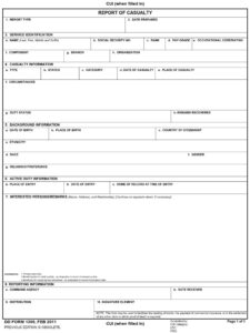 DD Form 1300 – Report of Casualty - DD Forms