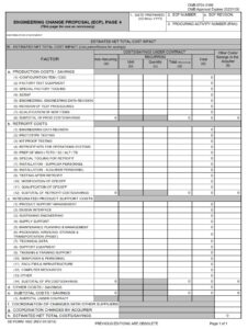 DD Form 1692-4 – Engineering Change Proposal (ECP), Page 4 ...