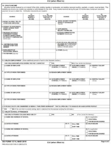 DD Form 137-5 – Dependency Statement – Incapacitated Child Over Age 21 ...