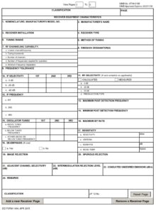 DD Form 1494 – Application for Equipment Frequency Allocation - DD Forms