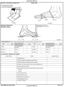 DD Form 150 – Special Measurements Blank for Special Measurement ...