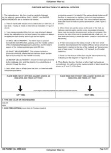 DD Form 150 – Special Measurements Blank for Special Measurement ...