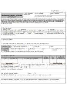 DD Form 1692-1 – Engineering Change Proposal (ECP), Page 1 ...