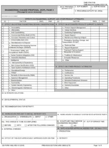 DD Form 1692-3 – Engineering Change Proposal (ECP), Page 3 ...