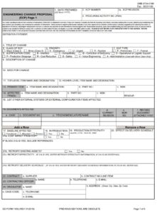 DD Form 1692 – Engineering Change Proposal (ECP), Complete ...