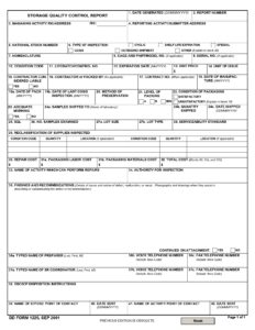 DD Form 1225 – Storage Quality Control Report - DD Forms