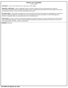 DD Form 1351 – Travel Voucher - DD Forms