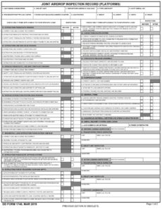 DD Form 1748 – Joint Airdrop Inspection Record (Platforms) - DD Forms
