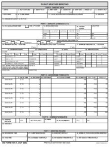 DD Form 175-1 – Flight Weather Briefing - DD Forms