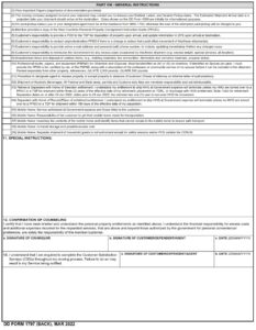DD Form 1797 – Personal Property Counseling Checklist - DD Forms