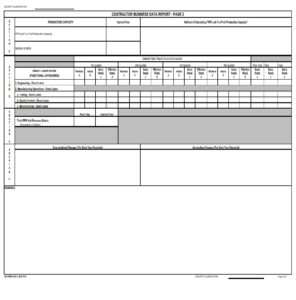 DD Form 1921-3 – Contractor Business Data Report - DD Forms