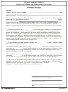 DD Form 1926 – Explosive Ordnance Disposal Civil Support Release and ...