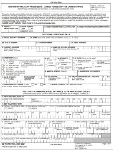 DD Form 1966 – Record of Military Processing – Armed Forces of the ...