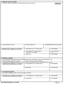 DD Form 200 – Financial Liability Investigation of Property Loss - DD Forms