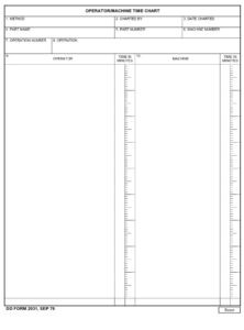 DD Form 2031 – Time Chart, Operator/Machine - DD Forms