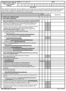 DD Form 2648 – Service Member Pre-Separation/Transition Counseling and ...