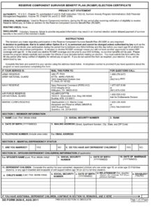 DD Form 2656-5 – Reserve Component Survivor Benefit Plan (RCSBP ...