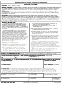 DD Form 2760 – Qualification to Possess Firearms or Ammunition - DD Forms