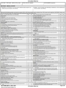DD Form 2807-2 – Accessions Medical History Report - DD Forms