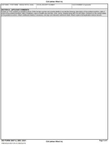 DD Form 2807-2 – Accessions Medical History Report - DD Forms