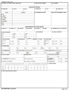 DD Form 2808 – Accessions Medical History Report - DD Forms