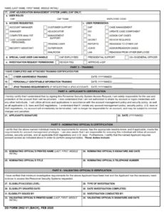 DD Form 2962 – Personnel Security System Access Request (Pssar ...