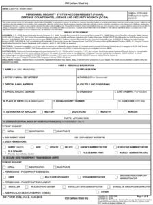 DD Form 2962V2 – Personnel Security System Access Request (PSSAR ...