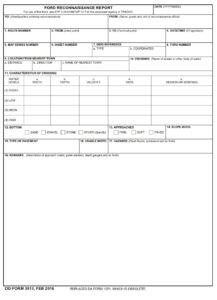 DD Form 3013 – Ford Reconnaissance Report - DD Forms