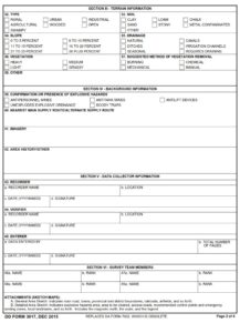 DD Form 3017 – Explosive Hazards Survey Report - DD Forms