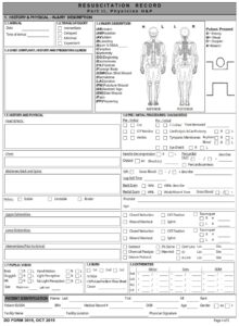 DD Form 3019 – Resuscitation Record - DD Forms