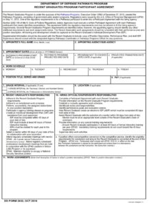 DD Form 3032 – Department of Defense Pathways Recent Graduates Program ...