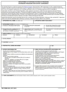 DD Form 3033 – Department of Defense Pathways Internship Program ...