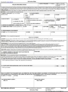 DD Form 369 – Police Record Check - DD Forms
