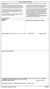 DD Form 788-1 – Private Vehicle Shipping Document for Van - DD Forms