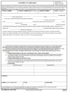 DD Form 879 – Statement of Compliance - DD Forms