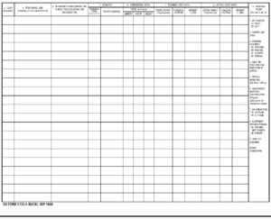 DD Form 2130-4 – C-160 Load Plan - DD Forms
