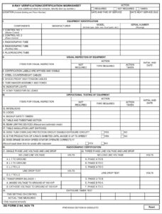 DD Form 2164 – X-Ray Verification/Certification Worksheet - DD Forms