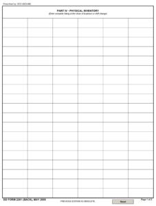 DD Form 2261 – Registered Mail – Balance and Inventory - DD Forms