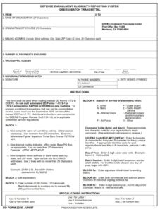 DD Form 2268 – Defense Enrollment Eligibility Reporting System (DEERS ...