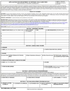DD Form 2652 – Application for Department of Defense Child Care Fees ...