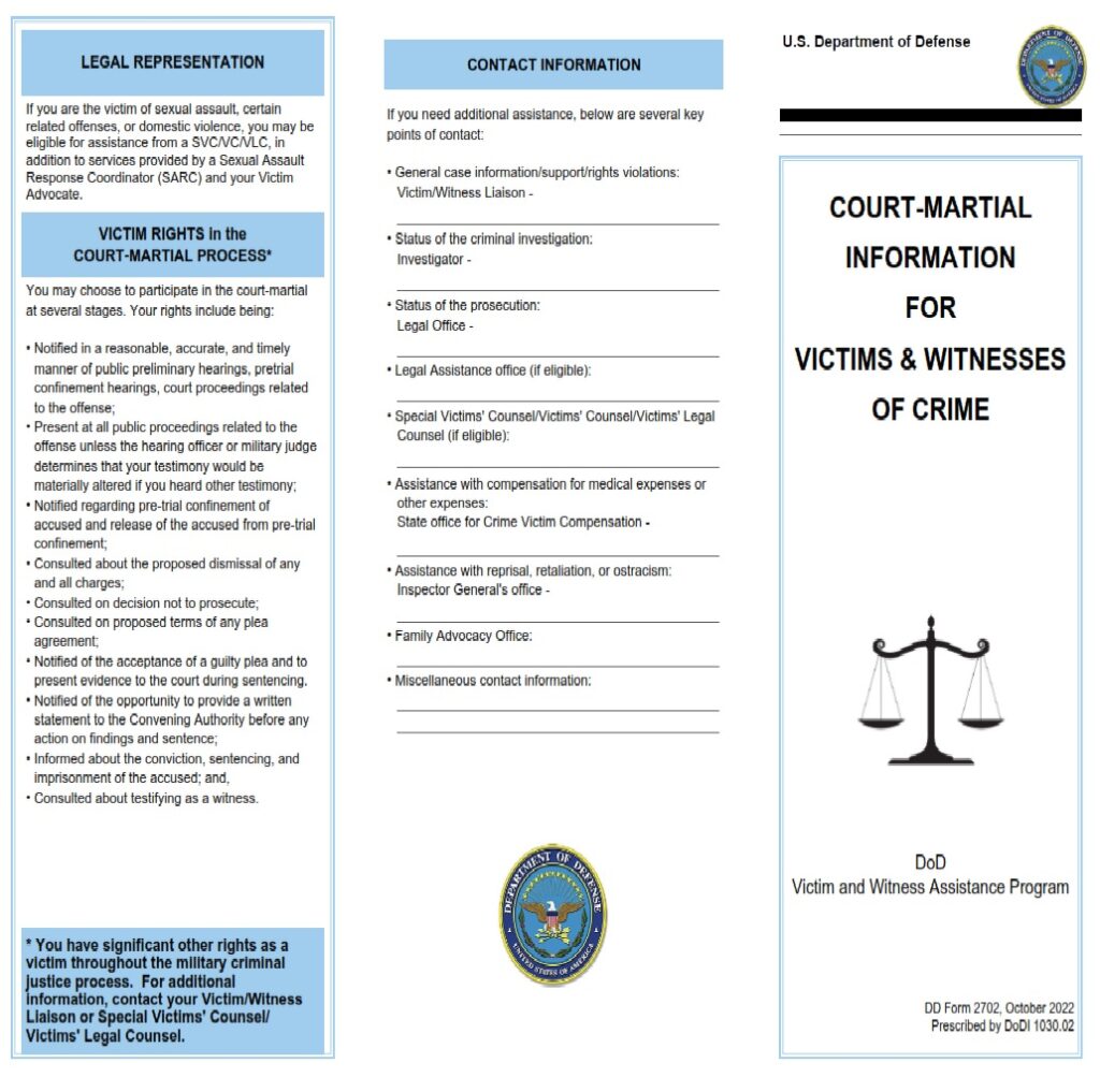 DD Form 2702 – Court-Martial Information for Victims and Witnesses of ...