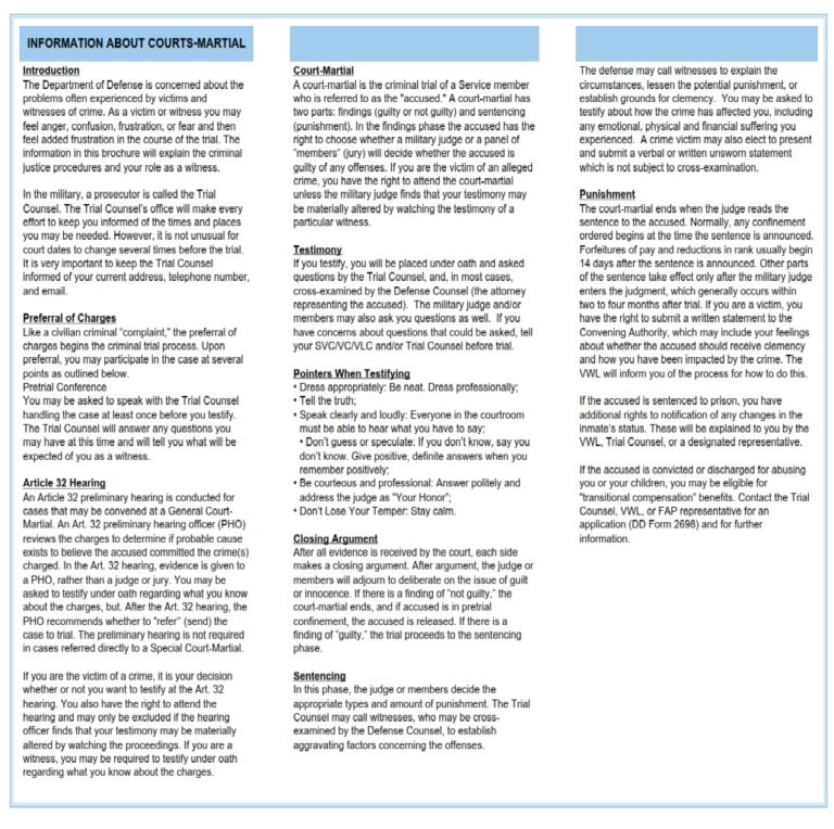 DD Form 2702 – Court-Martial Information for Victims and Witnesses of ...