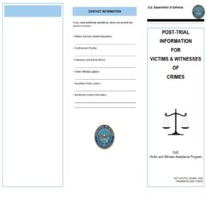 DD Form 2703 – Post-Trial Information for Victims and Witnesses of ...