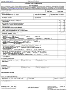 DD Form 2711-1 – Custody Reclassification - DD Forms