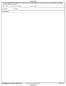 DD Form 2910-1 – Replacement of Lost DD Form 2910, Victim Reporting ...