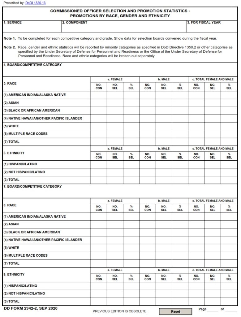 DD Form 2942-2 – Commissioned Officer Selection and Promotion ...