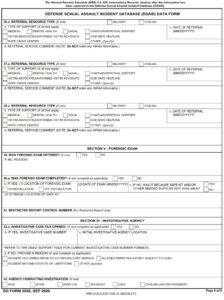 DD Form 2965 – Defense Sexual Assault Incident Database (DSAID) Data ...